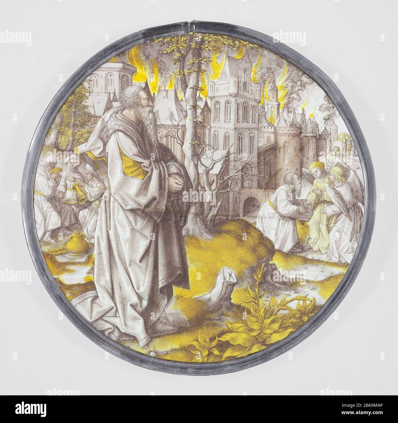 Abraham sees the fire of Sodom, Abraham witnesses the burning of Sodom ...