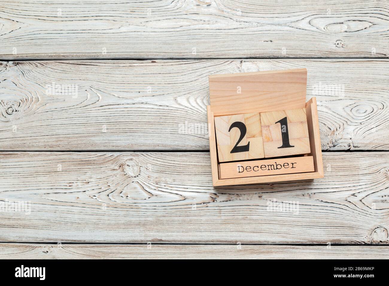 December 21. Day 21 of december month, calendar on white background ...