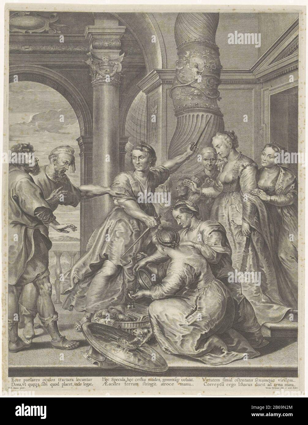 Achilles and the daughters of Lycomedes daughters of Lycomedes sitting ...