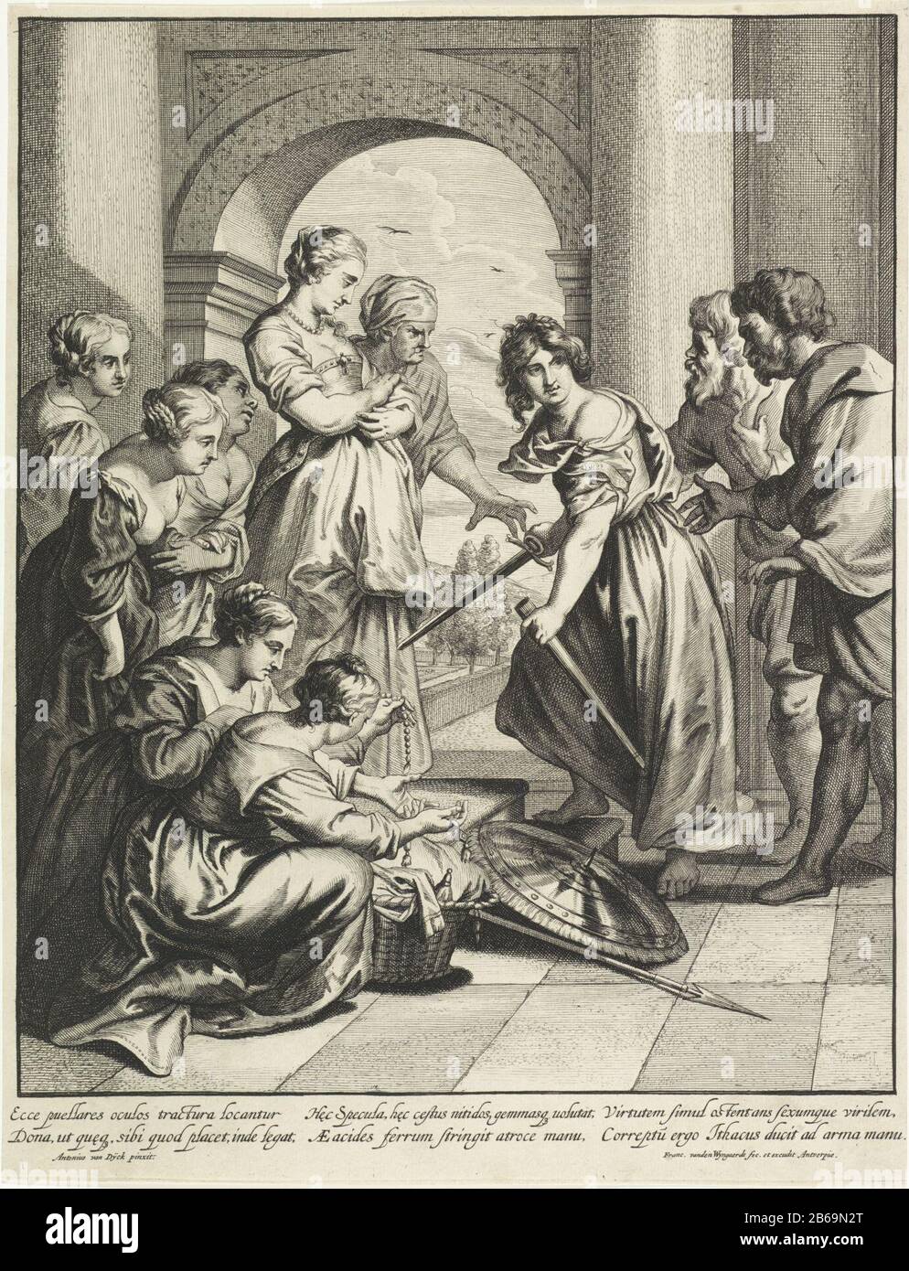 Achilles and the daughters of Lycomedes The daughters of Lycomedes ...