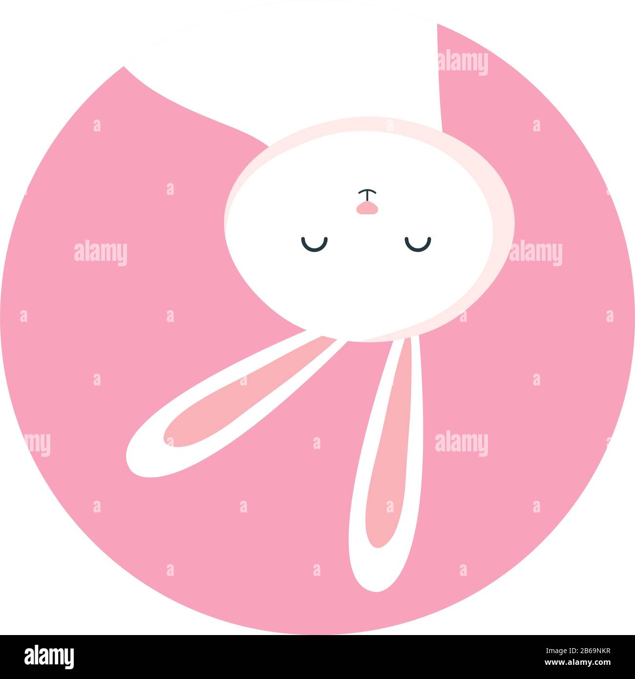 cute rabbit animal in frame circular Stock Vector Image & Art - Alamy
