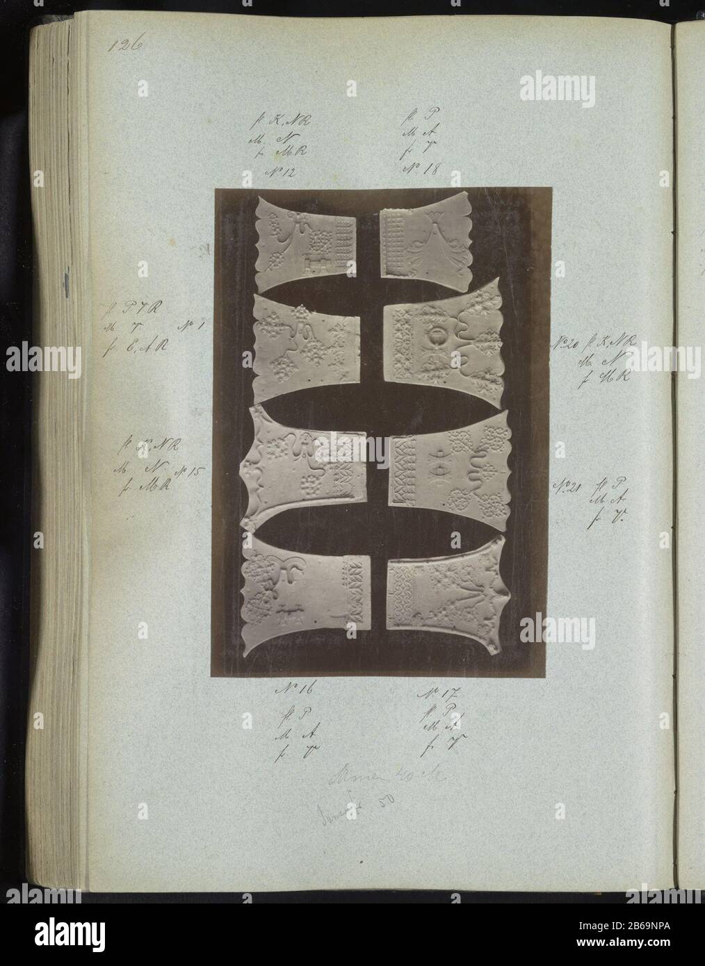 Eight plaster casts Eight plaster cast object type: album leaf picture ...