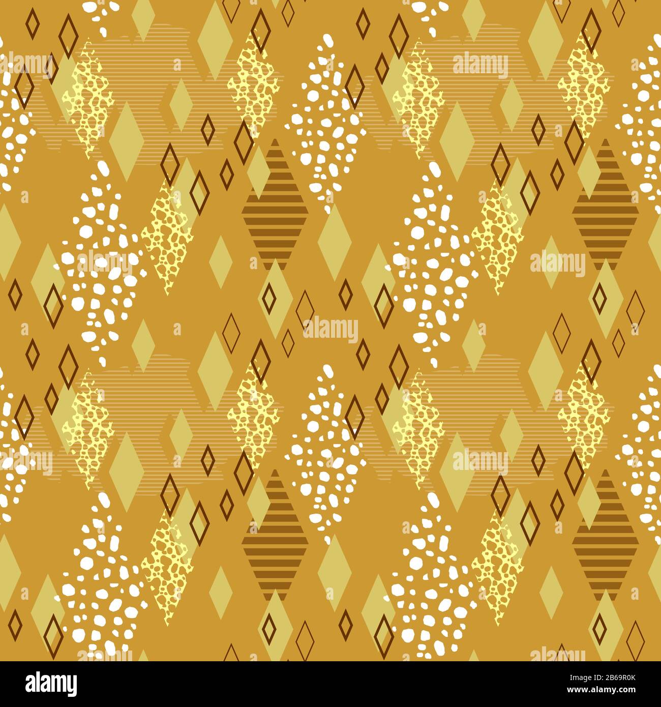 vector seamless geometric pattern of rhombuses of various textures ...