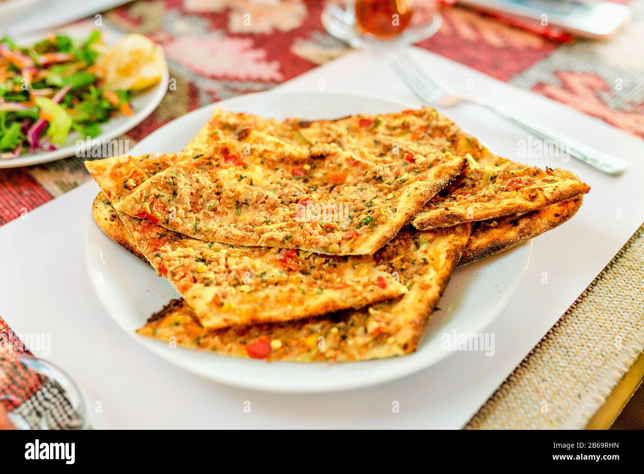 Cooking turkish lahmacun kebab in hi-res stock photography and images ...