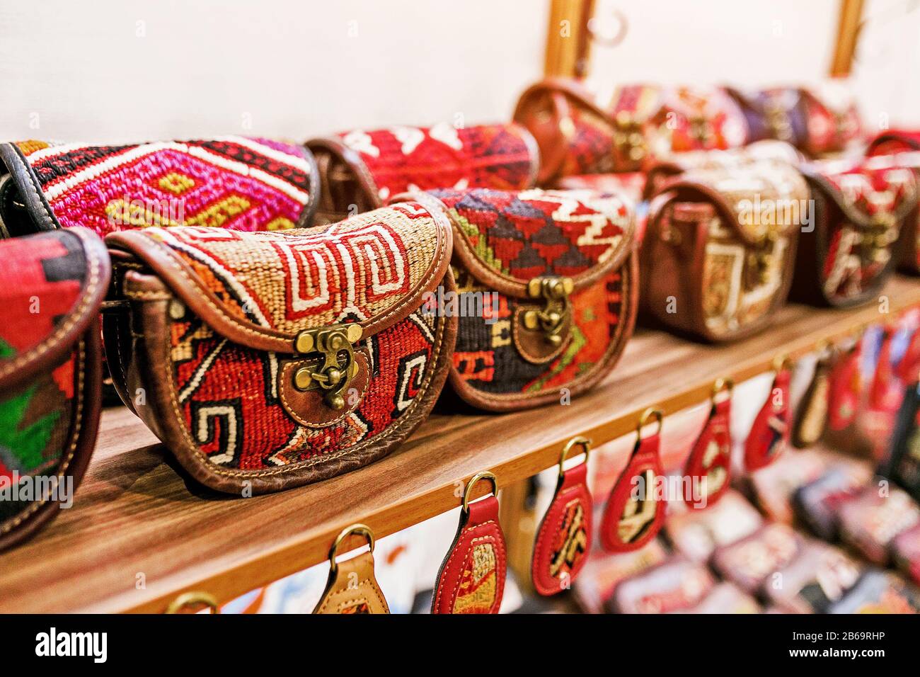 fabric female hand bags with ethno traditional patterns in clothing ...