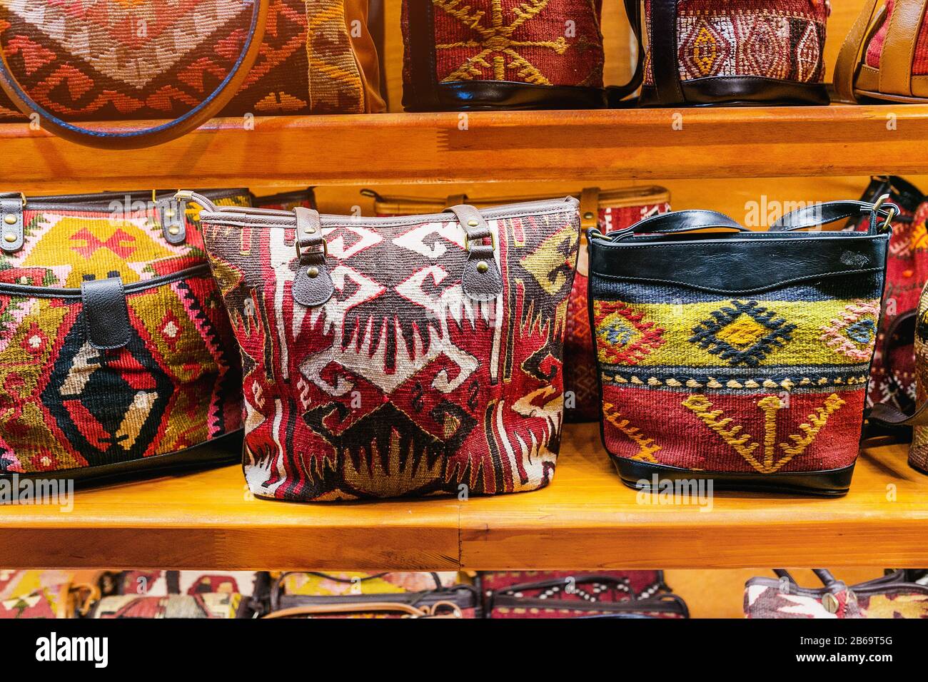 fabric female hand bags with ethno traditional patterns in clothing ...