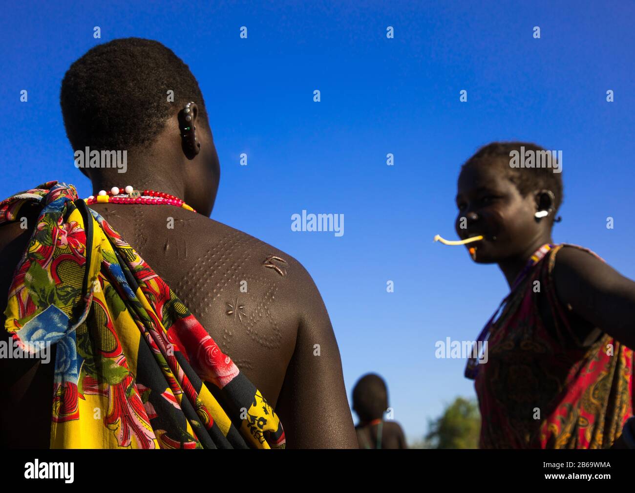 Larim tribe women with scarifications, Boya Mountains, Imatong, South ...