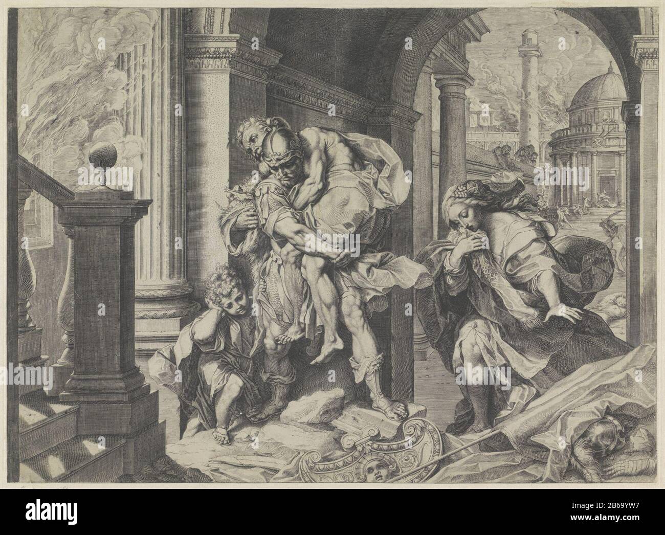 Aeneas flees burning troy barocci hi-res stock photography and images ...