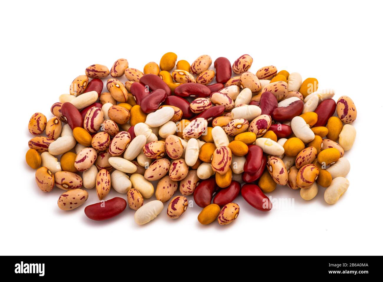 mixed beans group isolated on white background Stock Photo - Alamy