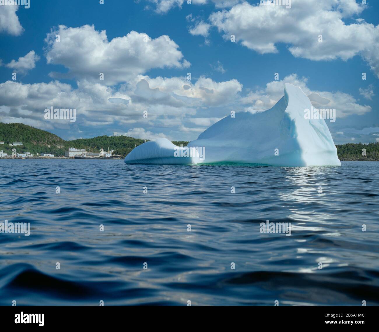 Iceberg floating in the Atlantic Ocean in Newfoundland and Labrador ...