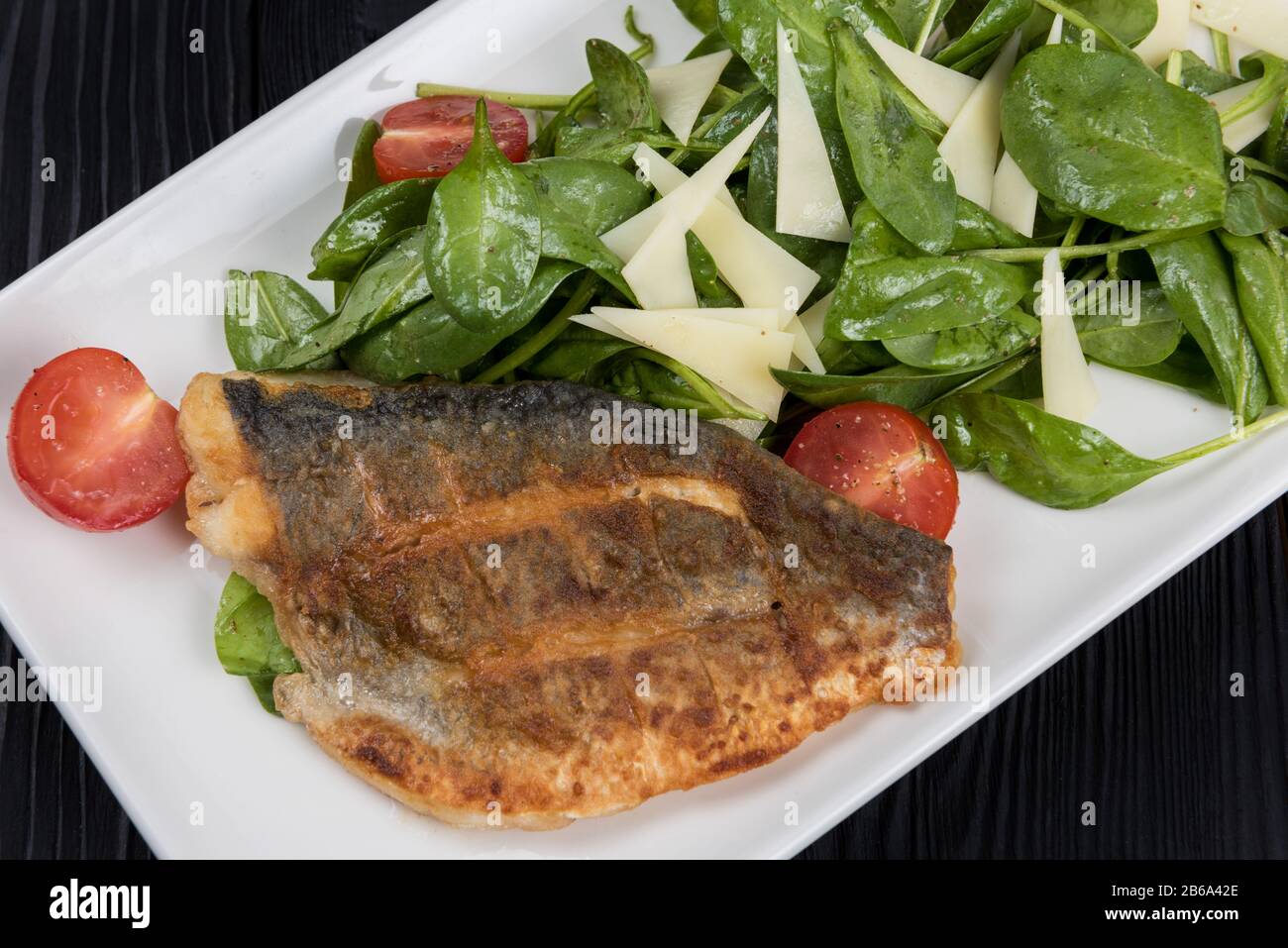 Grilled Dorado fish fillet Stock Photo - Alamy