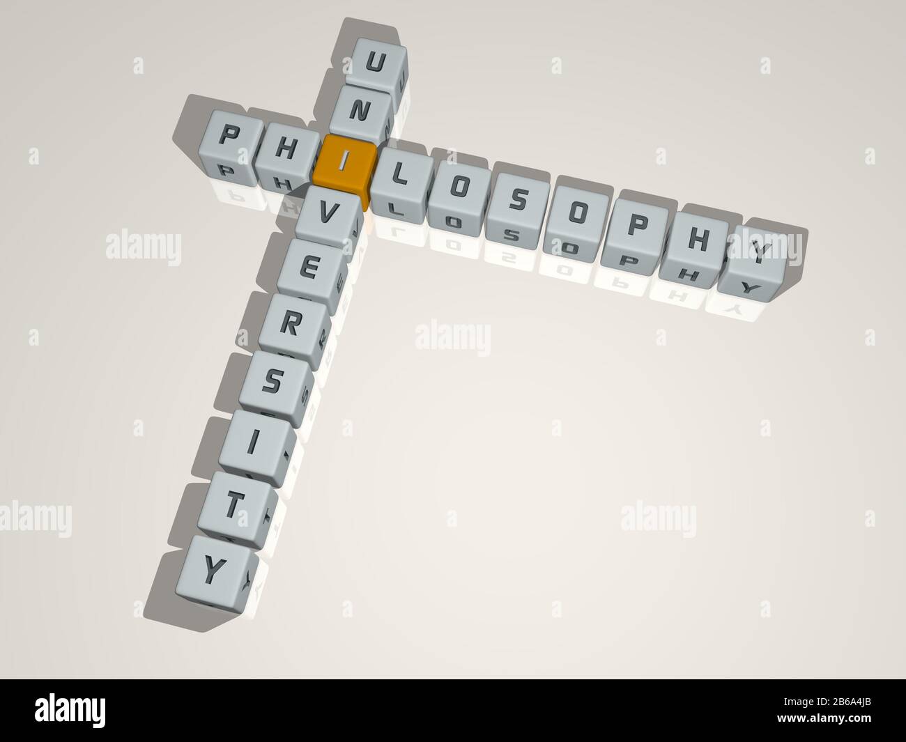 Philosophy University combined by dice letters and color crossing for ...