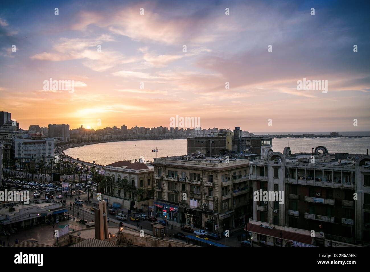Corniche mediterranean coast alexandria hi-res stock photography and ...
