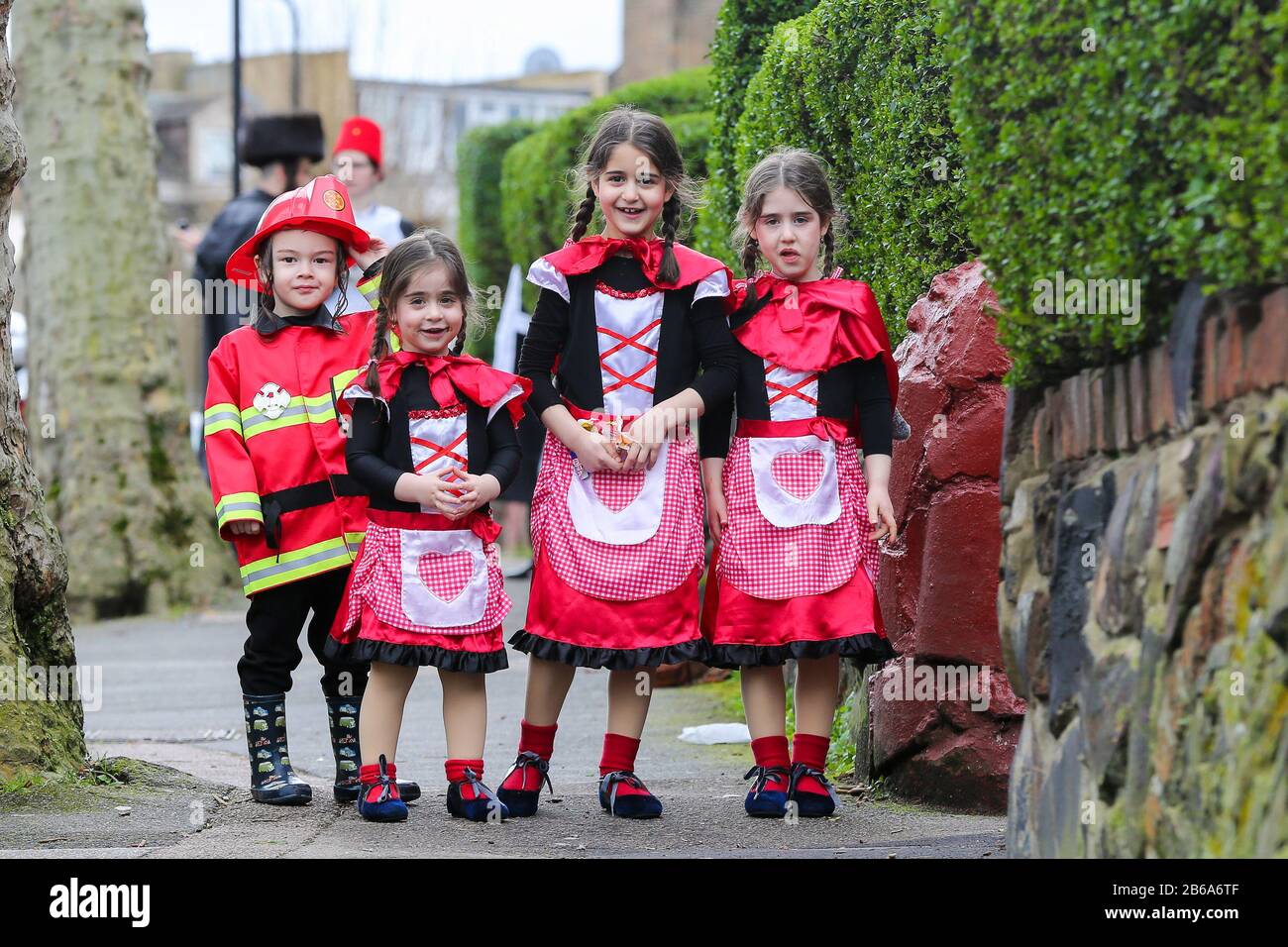 Stamford Hill, north London. UK 10 March 2020 - Members of the Jewish ...