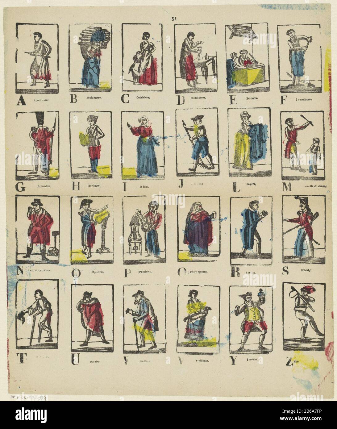 Alphabet with figures Journal illustrated with 24 representations of ...