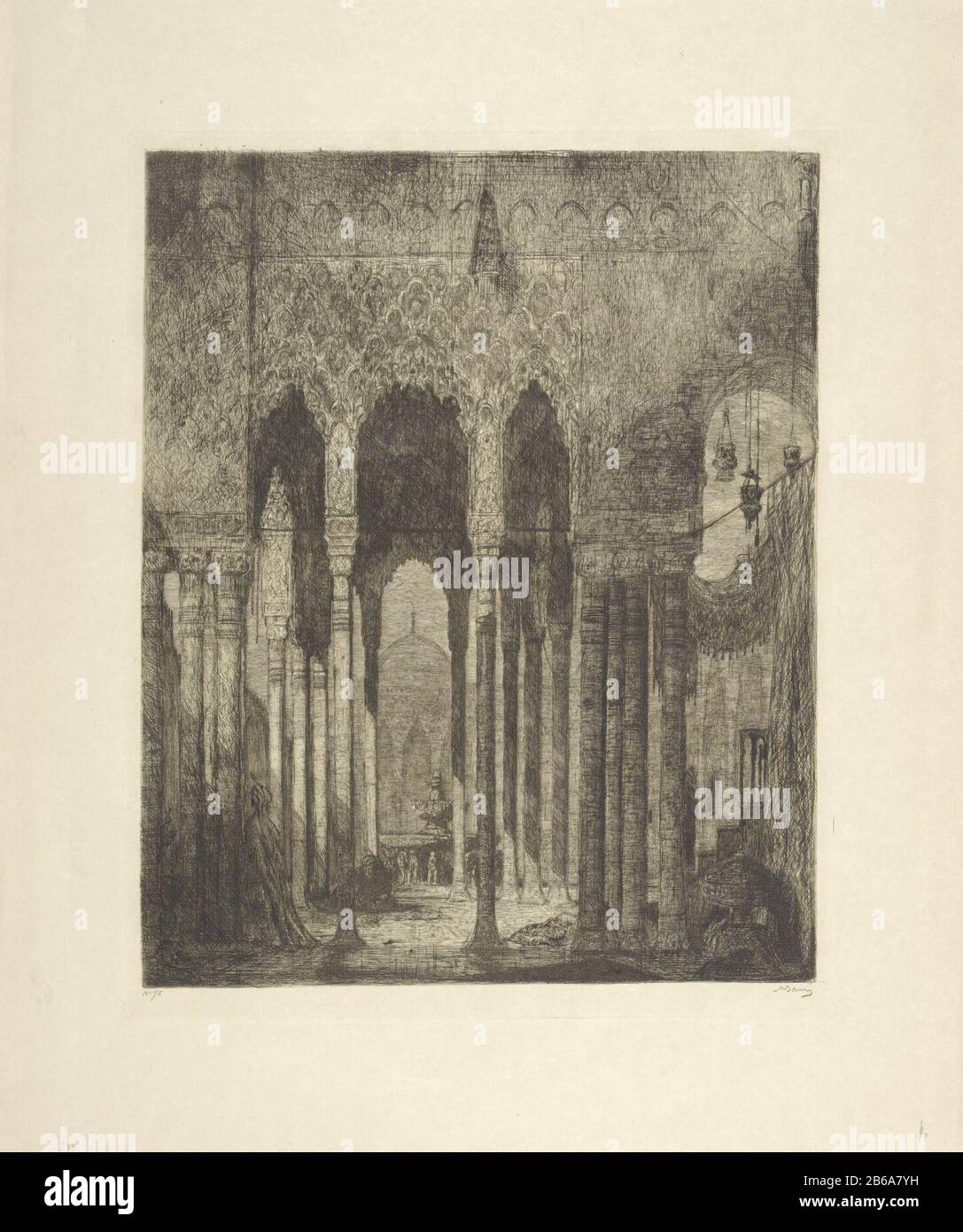 Alhambra Interior of the Alhambra in 1910. Manufacturer : printmaker ...