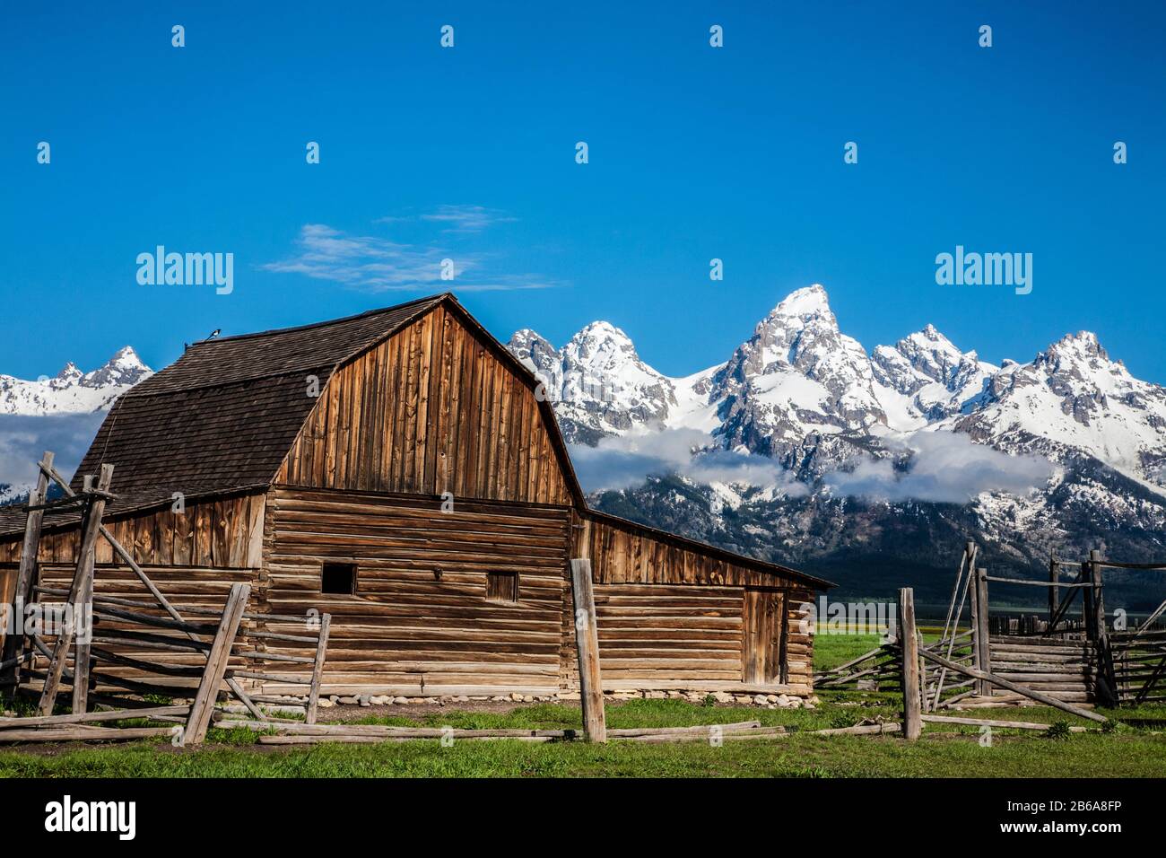 Historic John Moulton barn, Mormon Row, Antelope Flats, Grand Teton ...