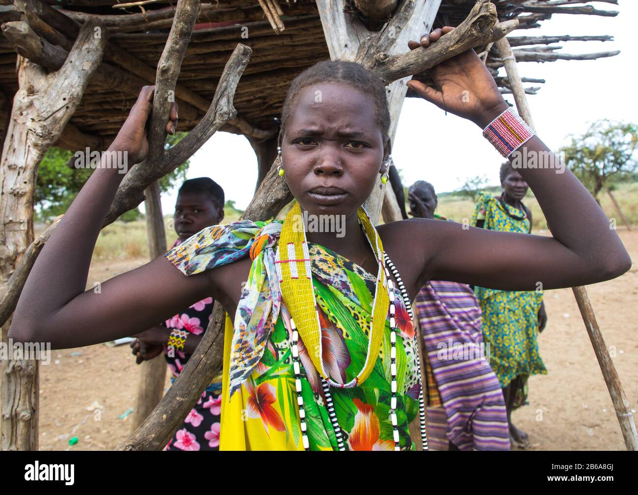 Portrait of a Toposa tribe woman, Namorunyang State, Kapoeta, South ...