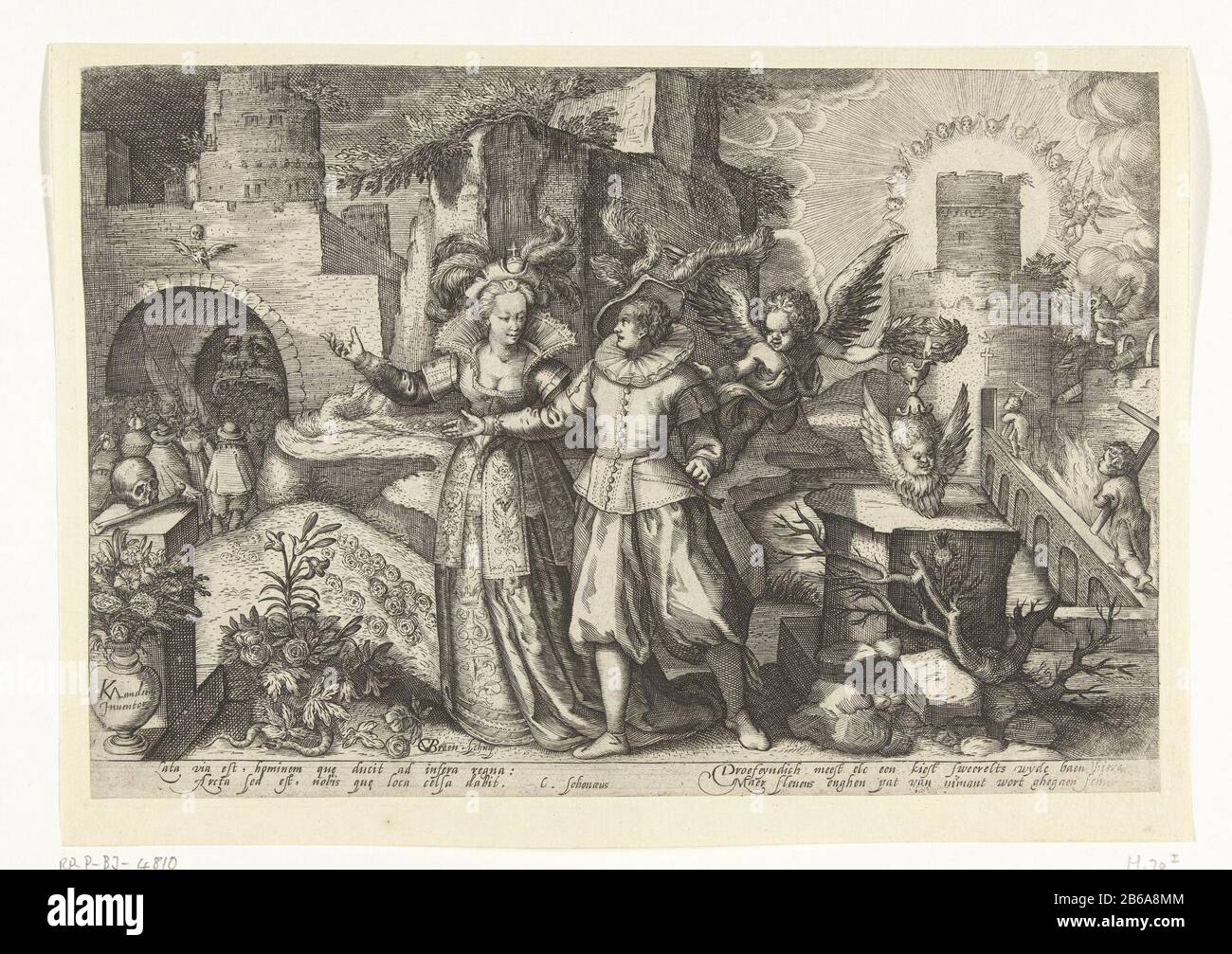 Allegory with wide and narrow path A couple has to decide which path ...