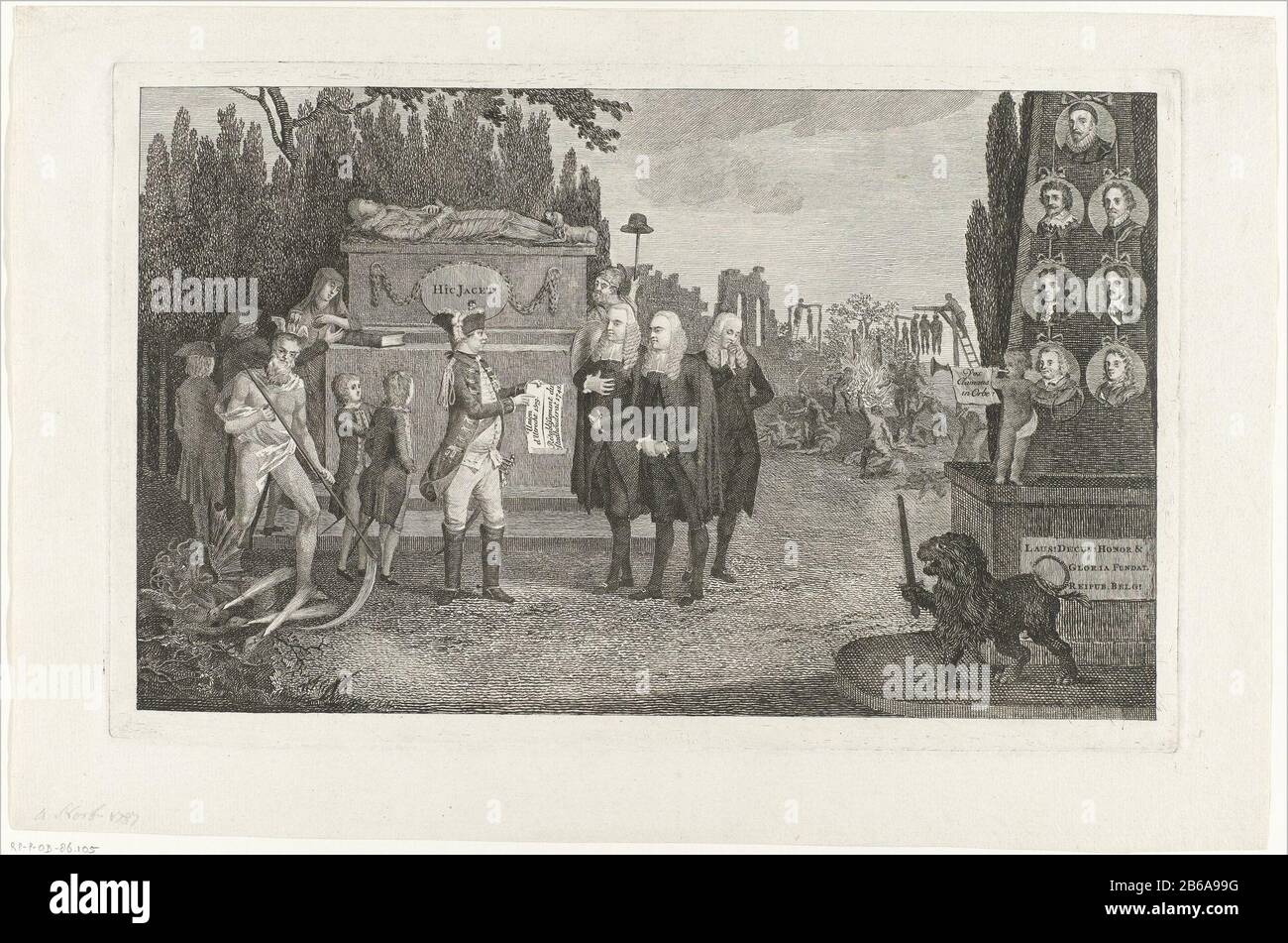 Allegory on the Acte Guarantee of from 1788 Allegorische voorstelling ...