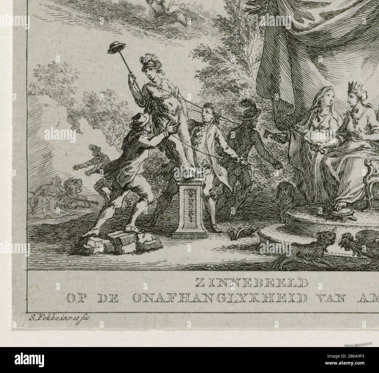 Allegory of the American symbol of freedom on America Onafhanglykheid ...