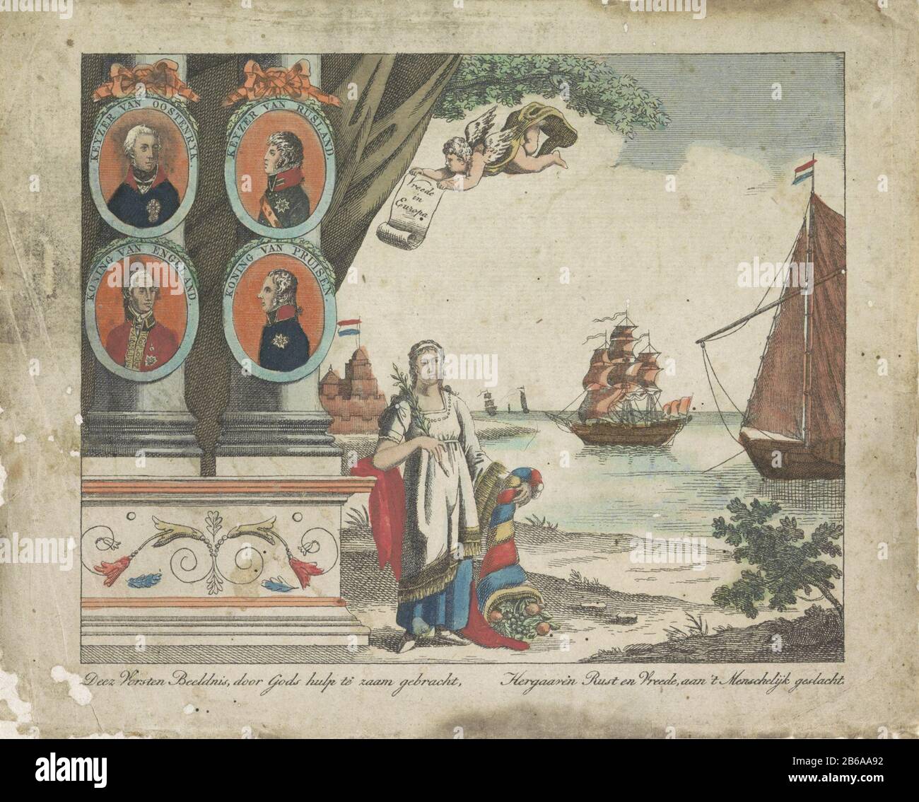 Allegory of the Peace of Paris, 1814 Vreede in Europe (title object ...