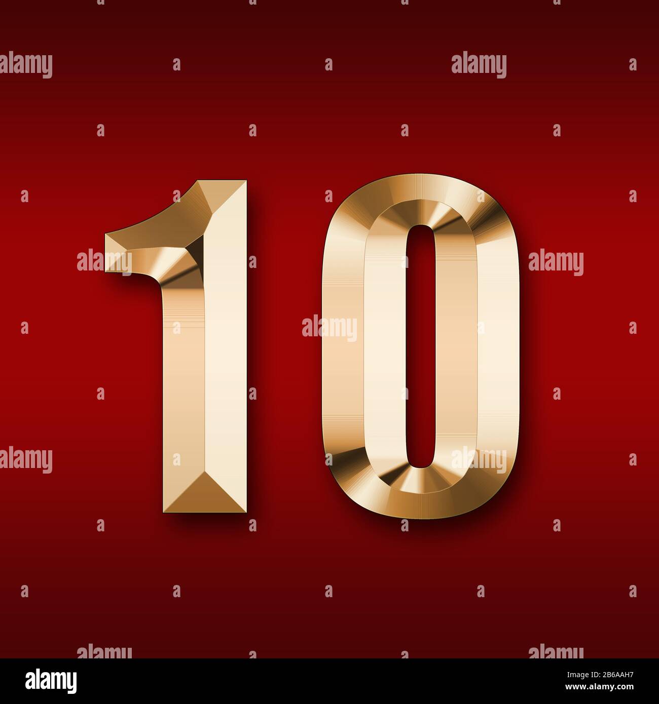 golden number 10 Stock Photo - Alamy