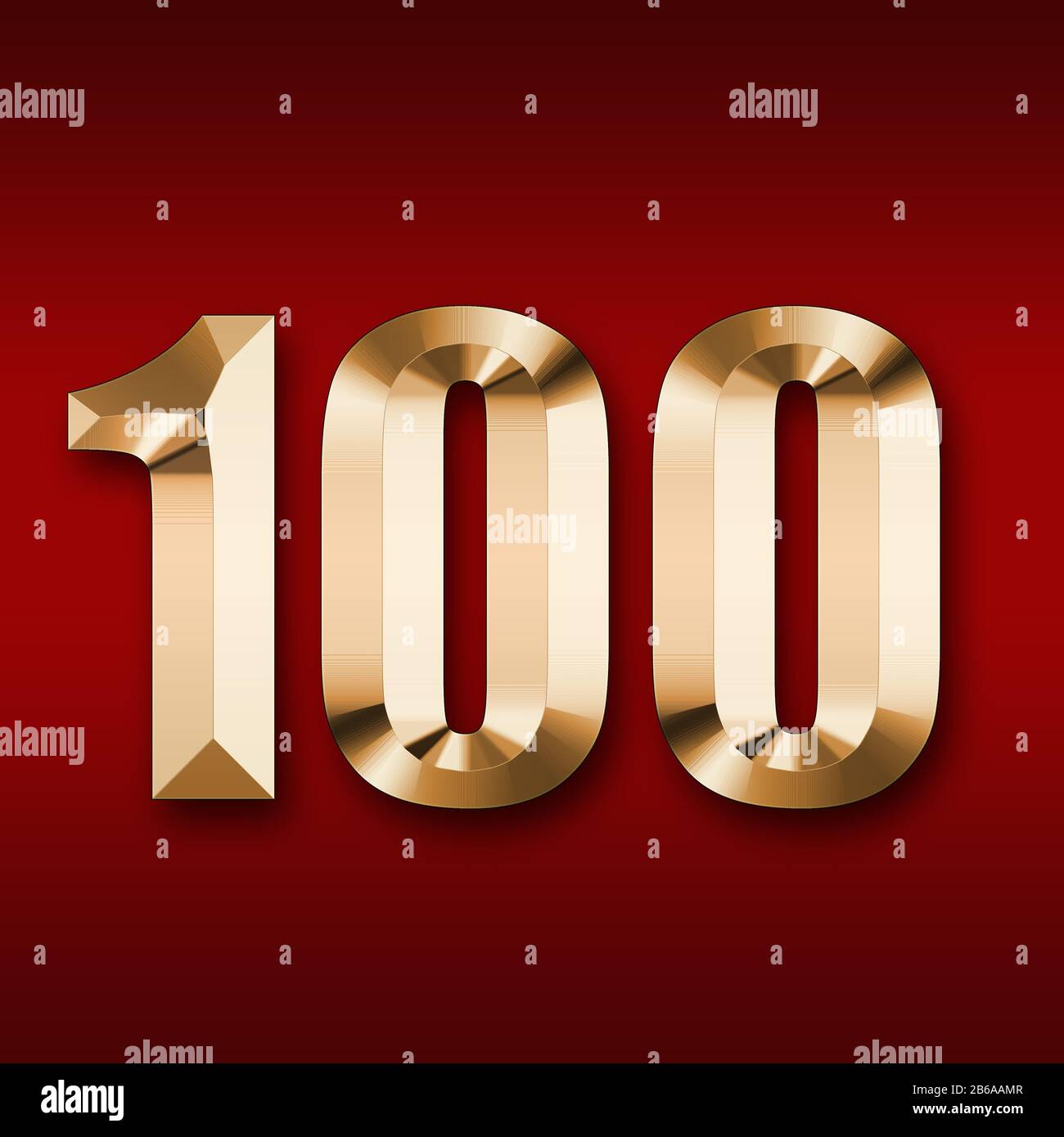 Golden number 100 hi-res stock photography and images - Alamy