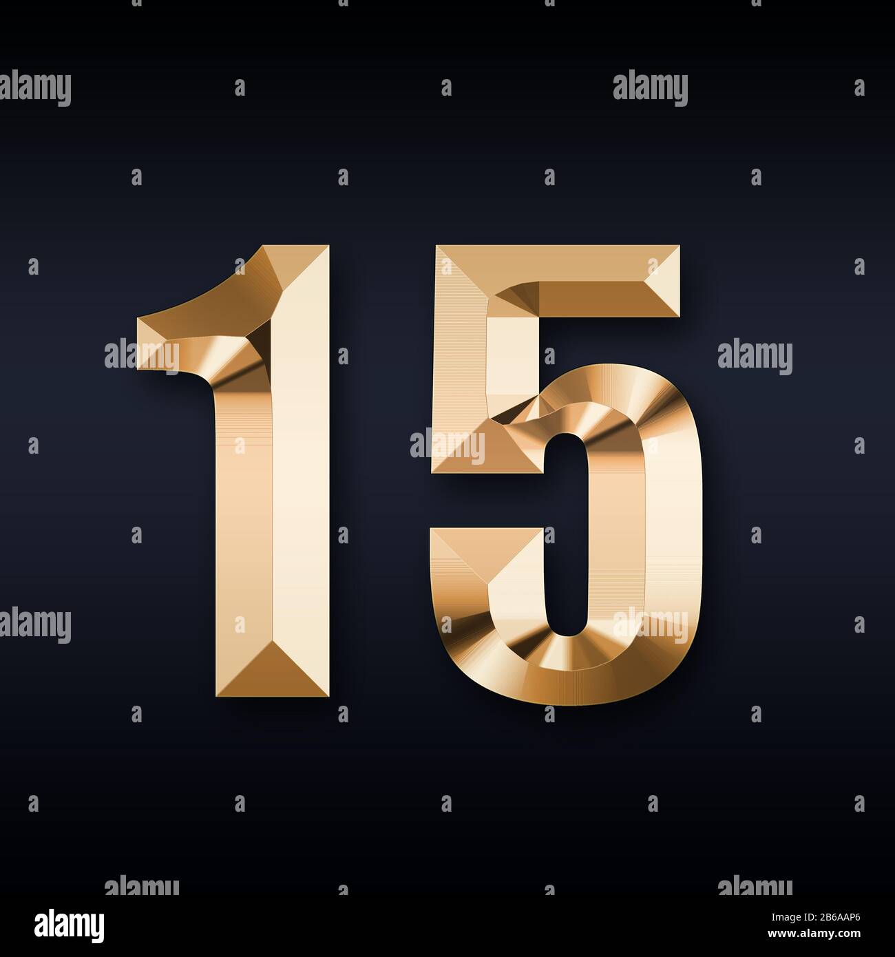 Golden number 15 hi-res stock photography and images - Alamy