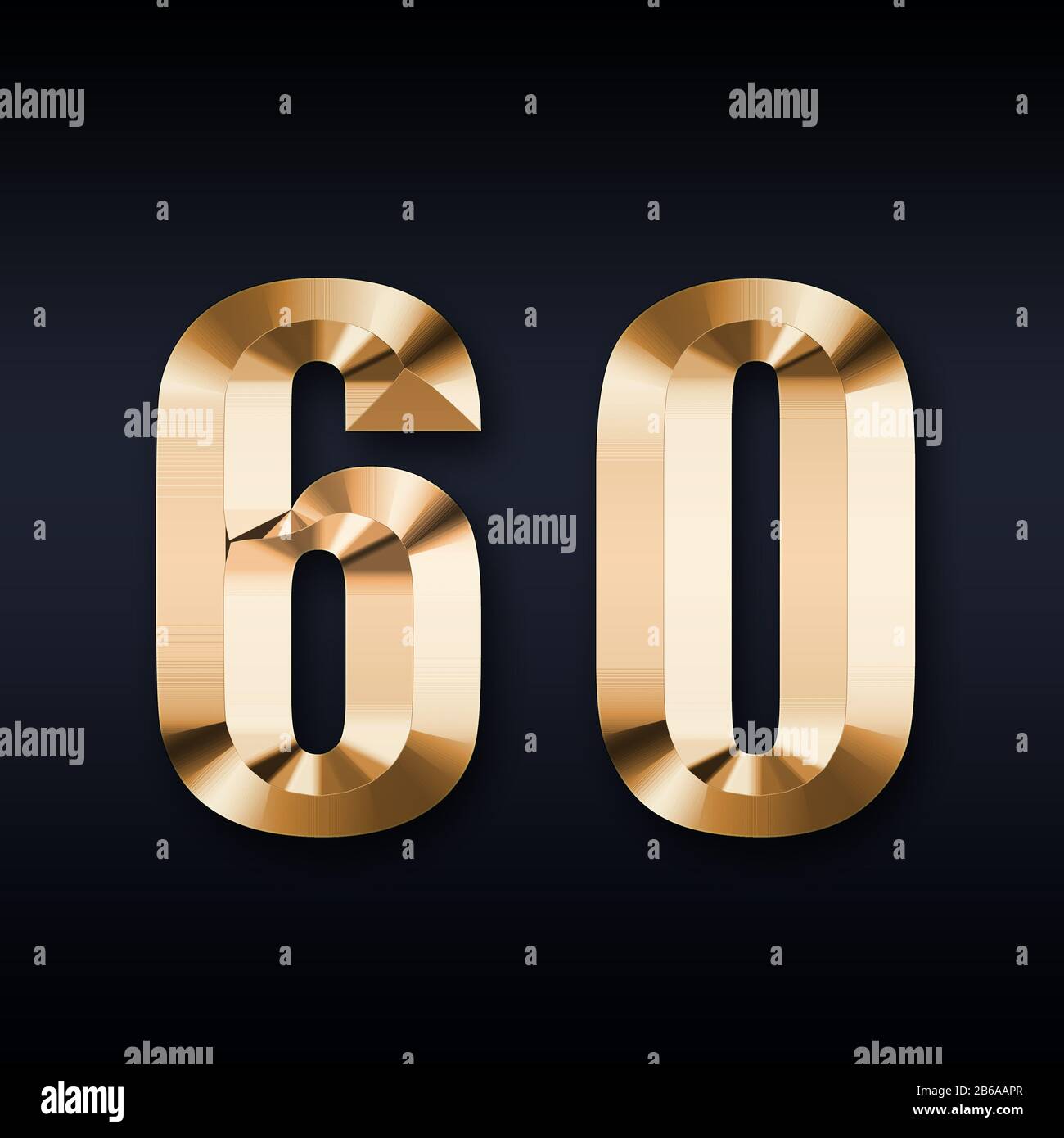 Golden number 60 Stock Photo - Alamy