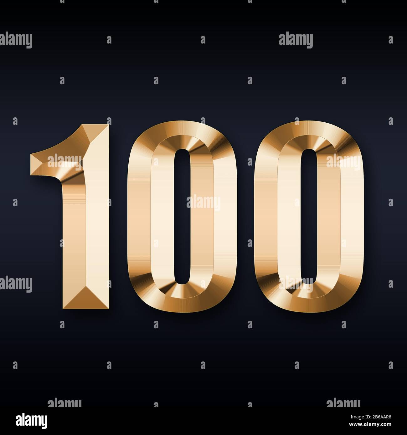 Golden number 100 hi-res stock photography and images - Alamy