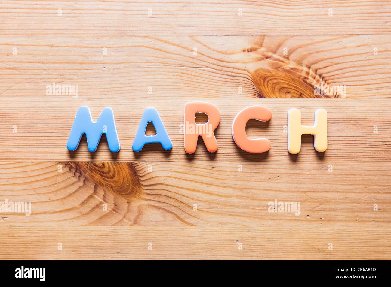 March month text written hi-res stock photography and images - Alamy