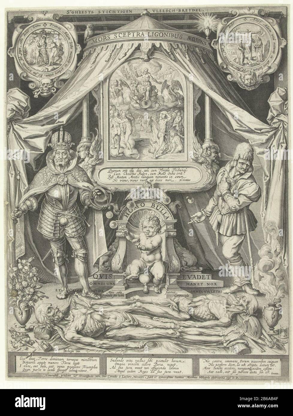 Allegory of death and the transience of life in a round tent is calling ...