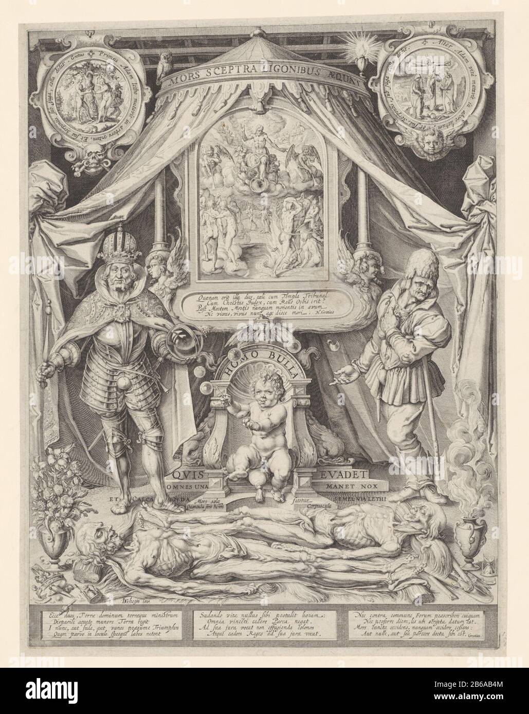 Allegory of death and the transience of life in a round tent is calling ...