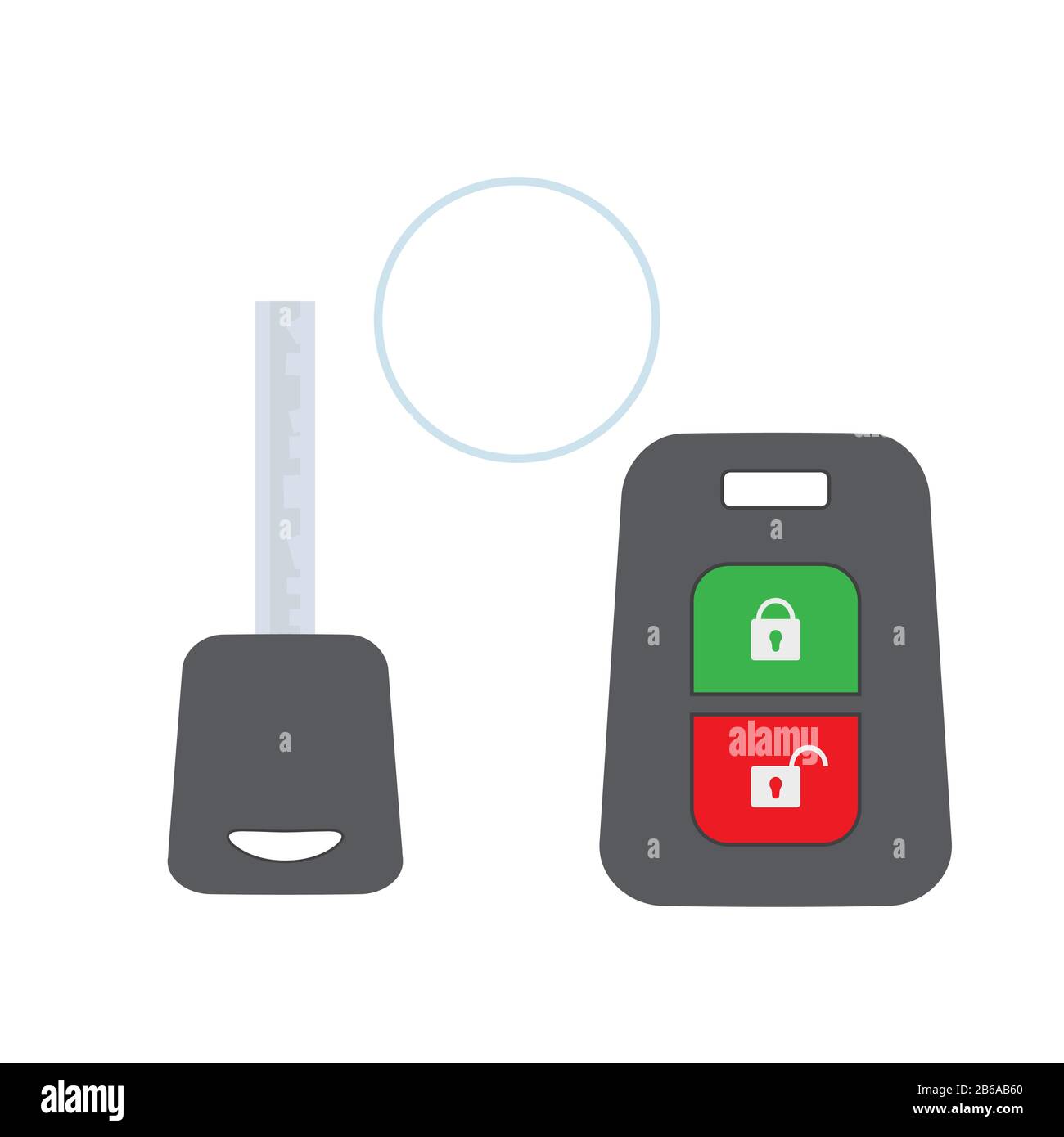 Cartoon parts of Car key isolated on white background,flat vector ...