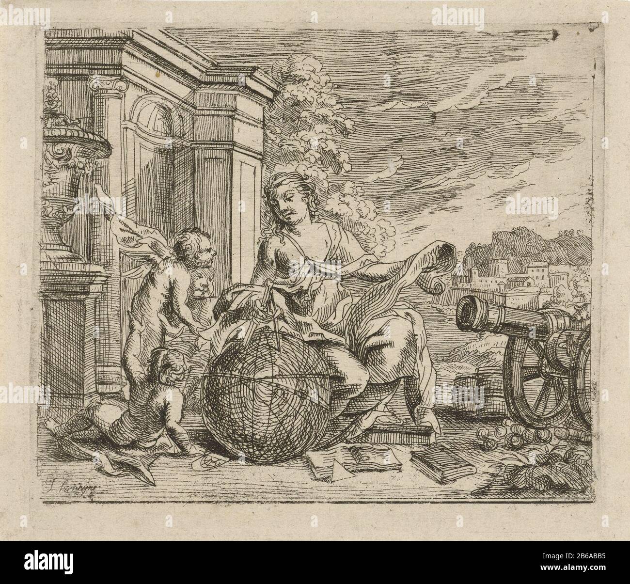 Allegory on the geometry Allegory a woman as personifictaie geometry in ...
