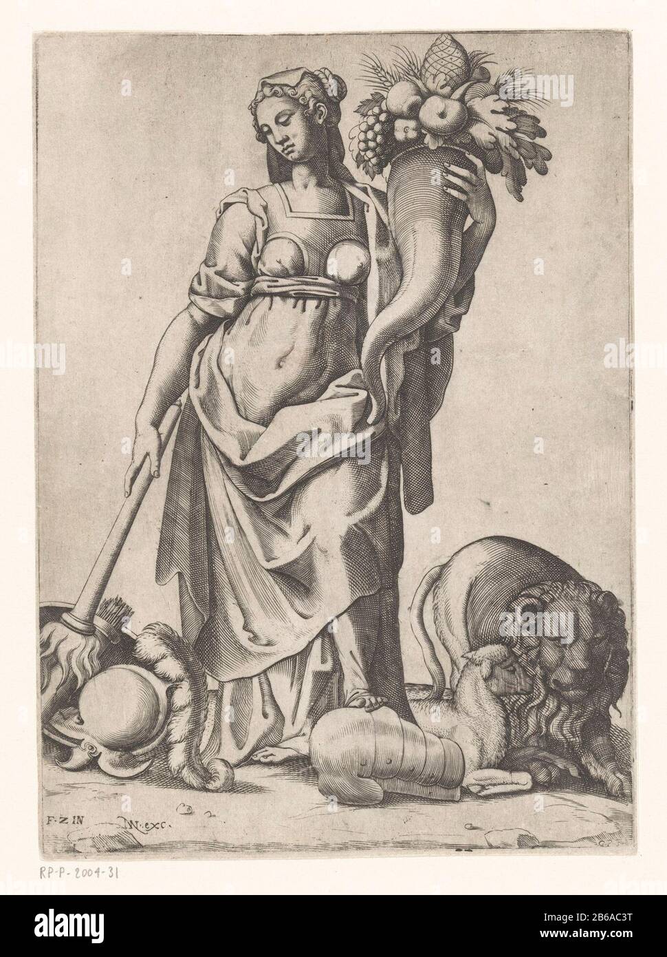 Allegory of abundance through peace Female personification of abundance ...