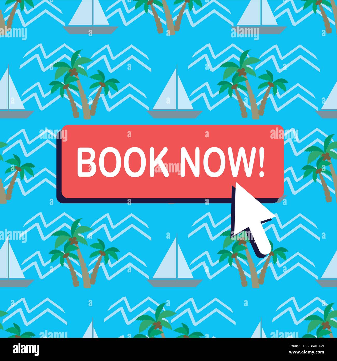 Button-book now and Seamless pattern with tropical coconut palm trees ...