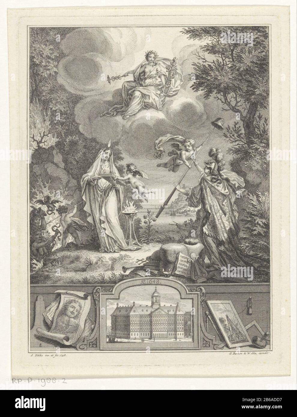 Allegory of the 100th anniversary of Dutch Freedom, 1648-1748 the ...