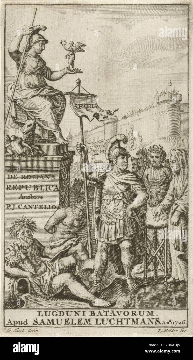 Allegory of the Roman Empire Title page for PJ Cantel, De Republica ...