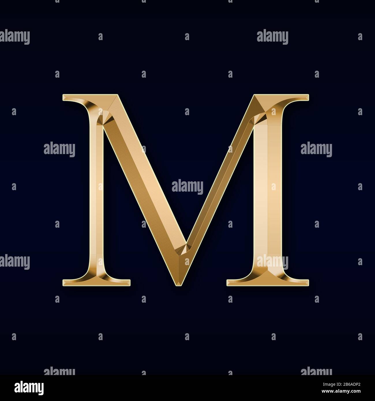 Gold letter m hi-res stock photography and images - Alamy