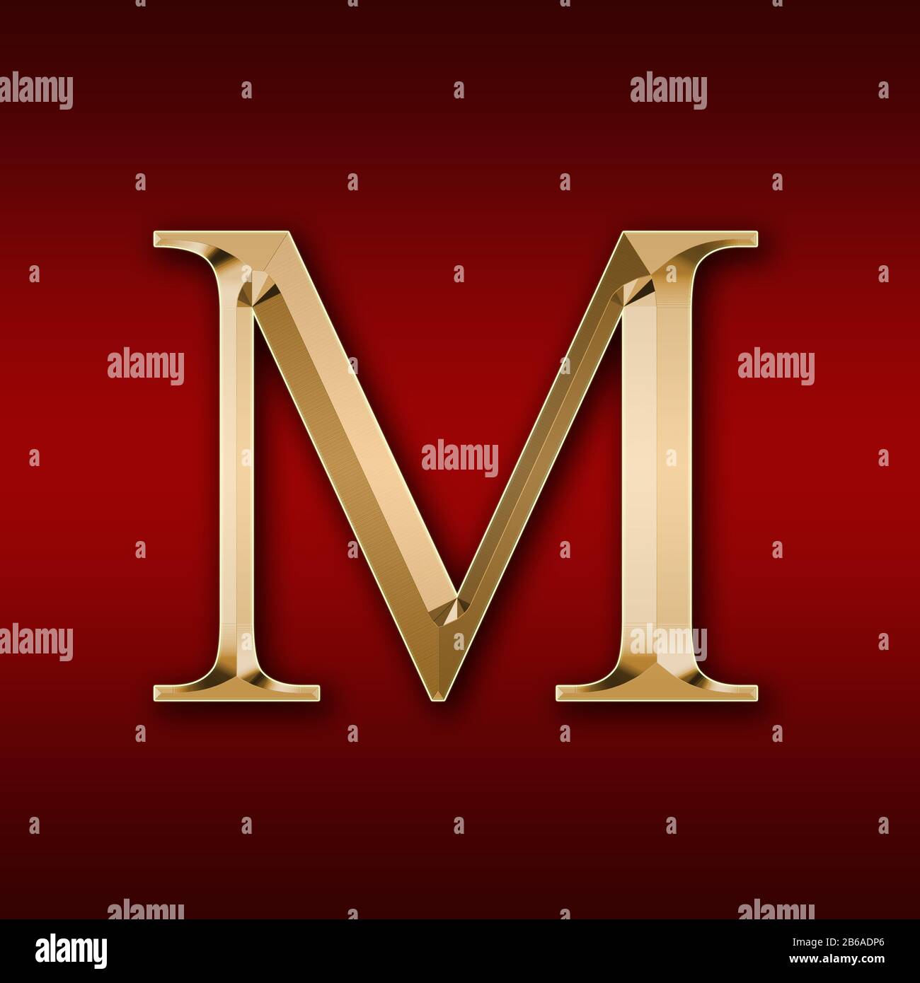 Gold letter m hi-res stock photography and images - Alamy