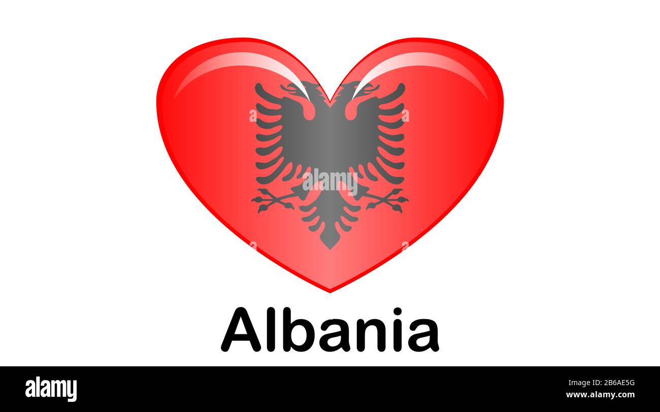 Albania national flag, official colors and proportion correctly Stock ...