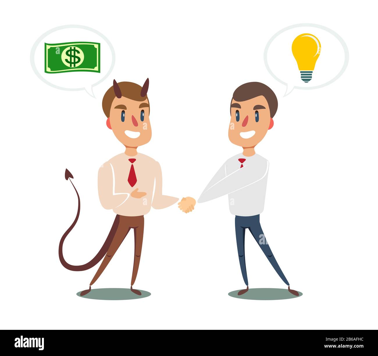 Businessmen shaking hands Stock Vector Images - Alamy