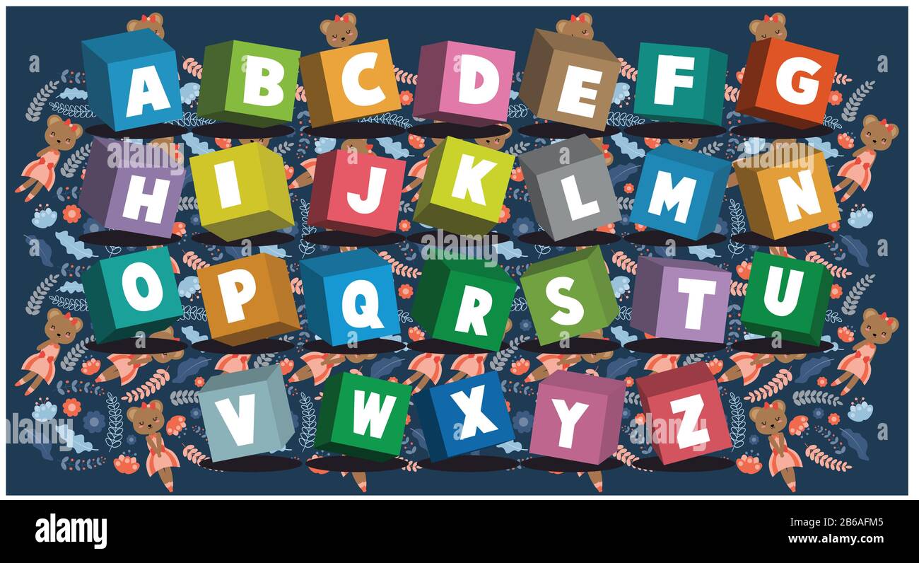 Cartoon alphabets hi-res stock photography and images - Alamy