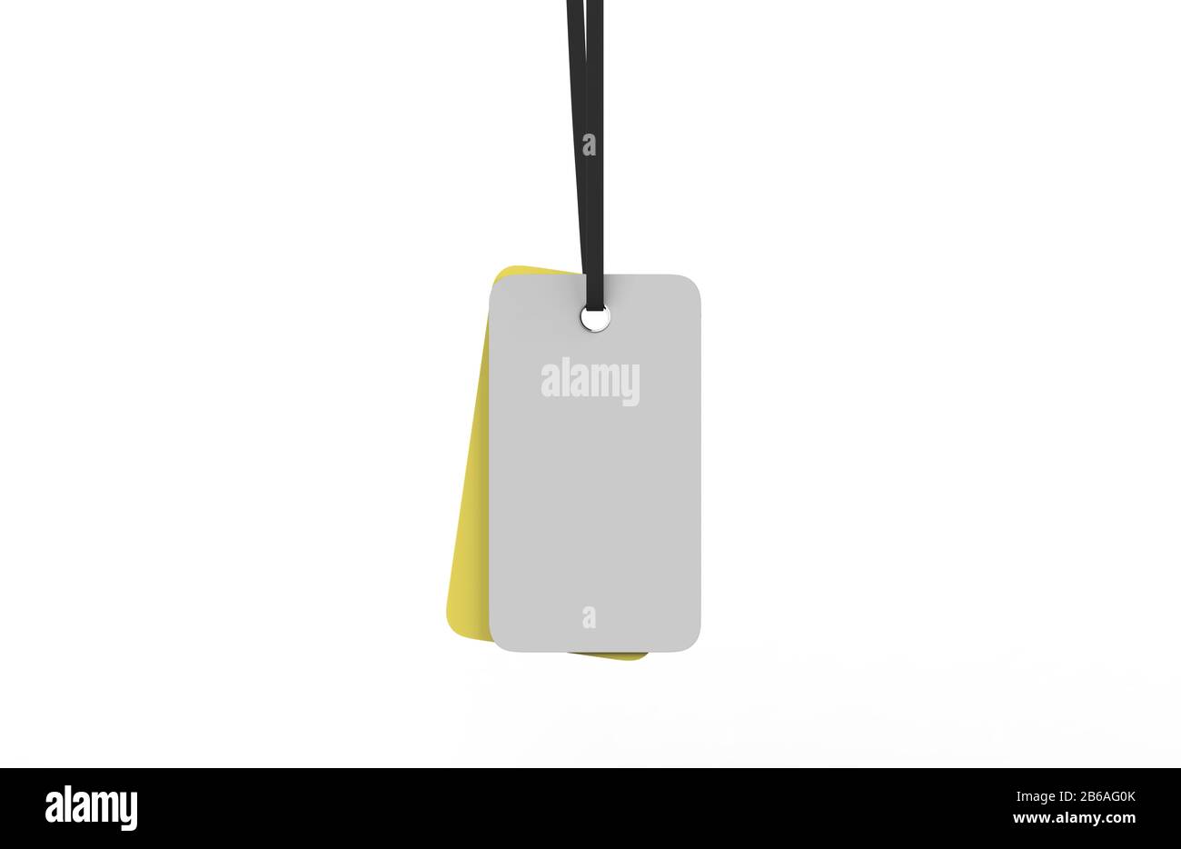 Two Glossy Labels Mock up isolated on a white background. 3d ...
