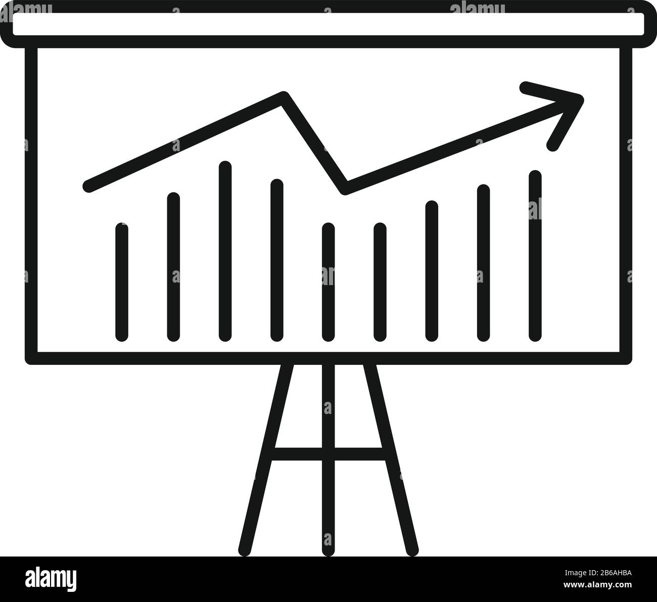 Seo banner graph icon. Outline seo banner graph vector icon for web ...