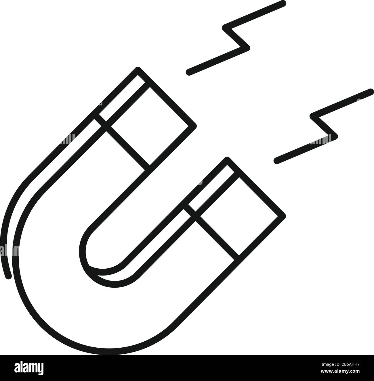 Seo magnet icon. Outline seo magnet vector icon for web design isolated ...