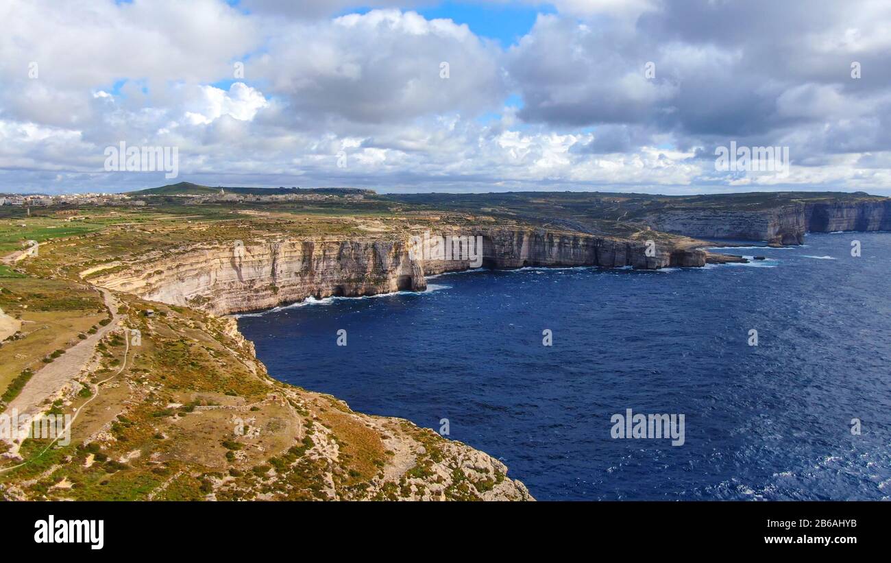 The Island of Gozo - Malta from above Stock Photo - Alamy