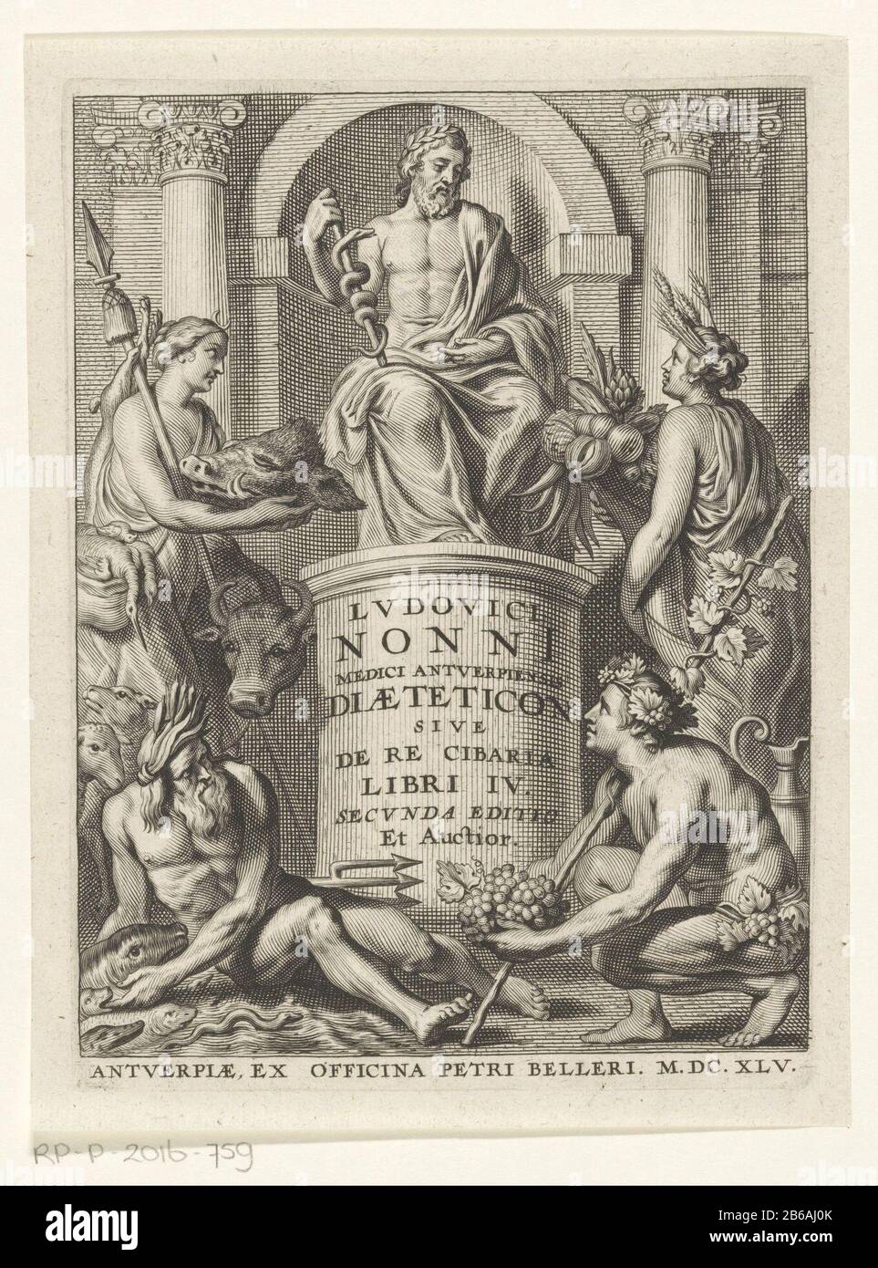 Allegorische performance with Asclepius Title page for Ludovicus ...